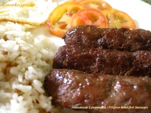 Homemade Skinless Longganisa with Garlic Fried Rice (Filipino Breakfast ...