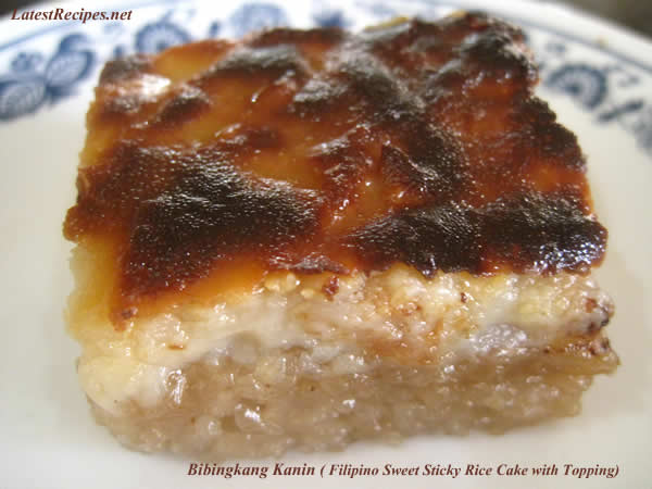 Sweet Sticky Rice with Topping ( Bibingkang Kanin) | Latest Recipes