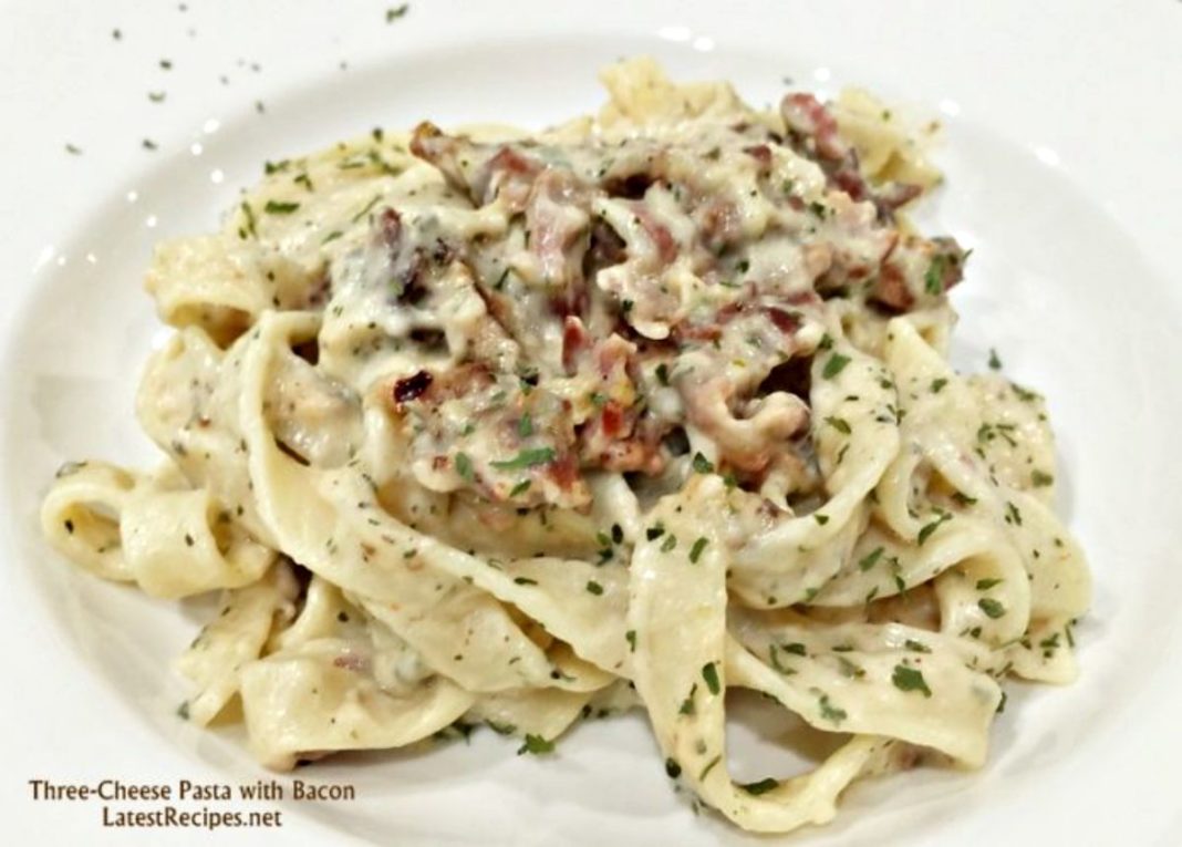 Three-Cheese Pasta with Bacon