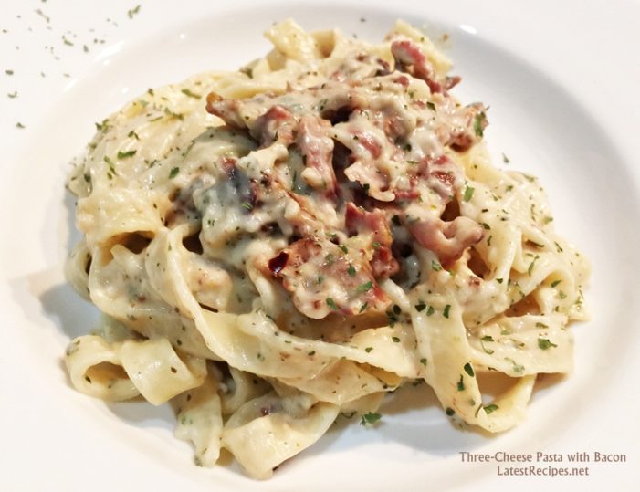 Three-Cheese Pasta with Bacon