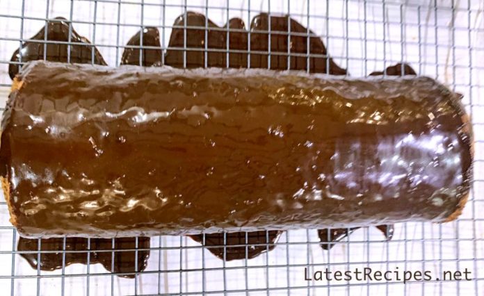 Mocha Swiss Roll Cake