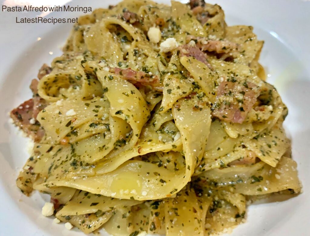 Pasta Alfredo with Moringa - Latest Recipes